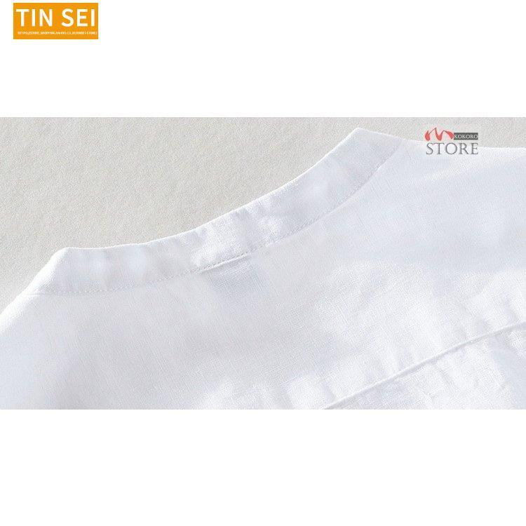 リネンシャツ 半袖シャツ メンズ プルオーバーシャツ 白シャツ ヘンリーネック 開襟シャツ カジュアル : TINSEIヤフー店 - 通販 - Yahoo!ショッピング