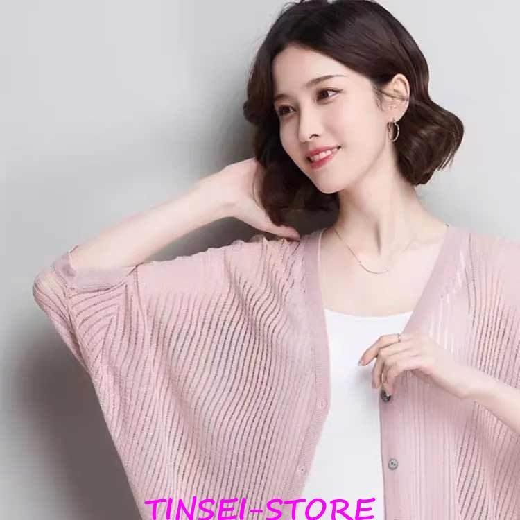 サマーニット カーディガン ドルマン レディース 透け感 ショートボレロ 涼感 7分袖 羽織り シアー 大きいサイズ 夏アウター 30代 : TINSEIヤフー店 - 通販 - Yahoo ...