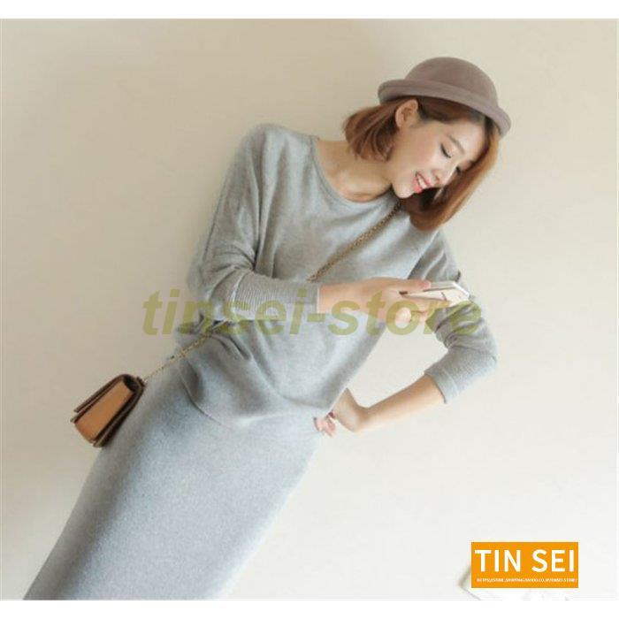 ニットセットアップ レディース 40代 秋冬 長袖 ニット セーター スカート セットアップ 無地 ロング丈 オシャレ 韓国風 カジュアル 2点セット オフィス : TINSEIヤフー店 ...