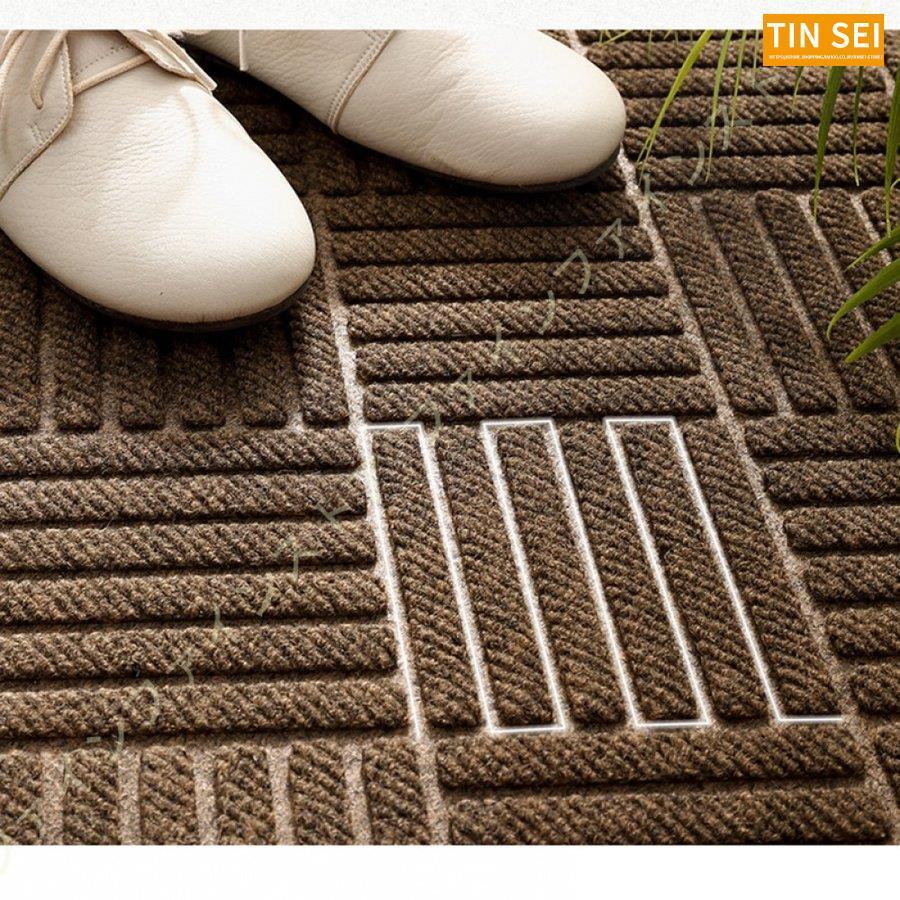 玄関マット 屋外 ウエルカムマット 屋内 泥落とし 吸水 ゴム 滑り止め エントランス ドアマット 雨 雪 業務用 家庭用 大きい オフィス用品 店舗用品 事務所 : tinset0713 ...