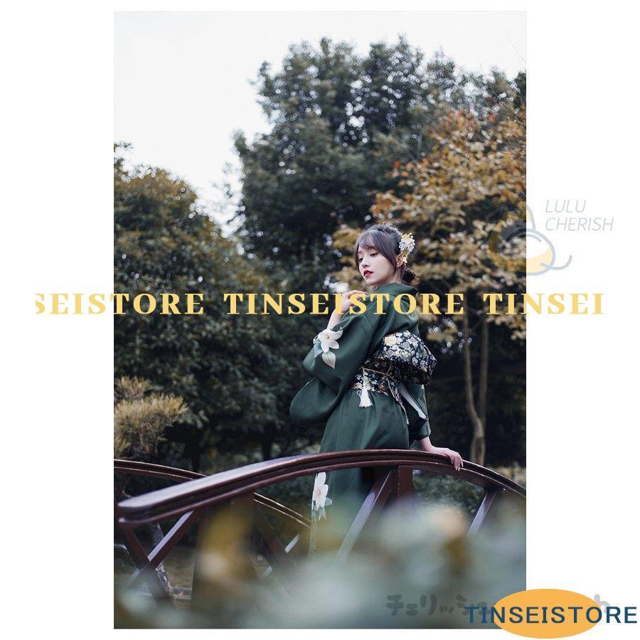 浴衣 ゆかた レディース 女性 緑 グリーン 洗える お出かけ お稽古 ショッピング 文化祭 夏 花火 花柄 上品 可愛い 花見 桜 百合 婦人 レトロ 京都 奈良 卒業式 : TINSEI ...