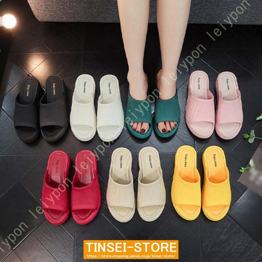 サンダル ミュール つっかけ レディース 靴 軽量 外履き スリッパ サボサンダル 前あき 厚底 室内 室外 ファッションサンダル : TINSEIヤフー店 - 通販 - Yahoo!ショッピング