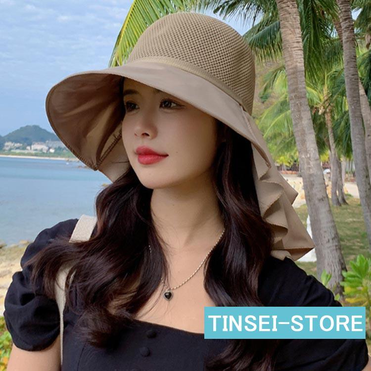 uvカット ぼうし 夏 日除け帽子 春夏 リボンたれ付き 大きめ 日よけ レディース 日焼け防止 遮光 首の後ろ UV つば広帽子 ギフ : TINSEIヤフー店 - 通販 - Yahoo ...