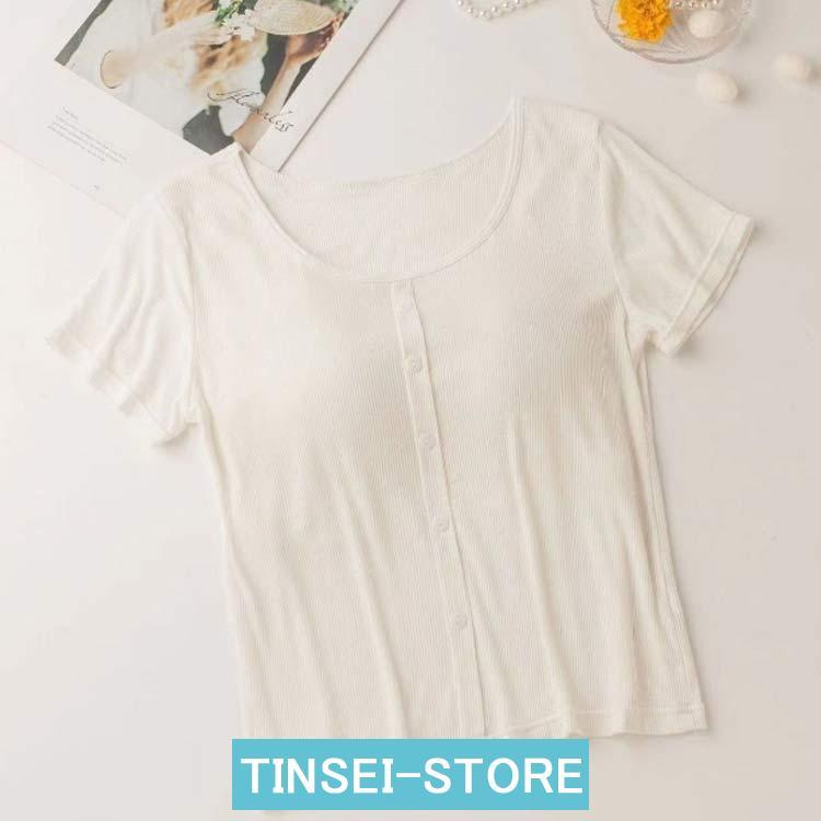 カップ付き Tシャツ 半袖 汗じみ防止 インナーシャツ カップ付きtシャツ レディース 半袖tシャツ ニット 夏 汗染み 吸水速乾 女性服 ルームウェ : TINSEIヤフー店 - 通販 ...