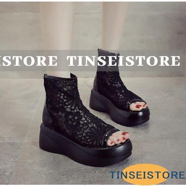 サマーブーツメッシュ入り厚底サンダル夏ブーサン透かしメッシュ切替シークレットインヒール厚底ウェッジショートブーツ :yyt-524-ty31:TINSEIヤフー店 - 通販 - Yahoo ...