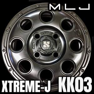 MLJ (単品1本価格) XTREME-J KK03 14inch 4.5J PCD:100 穴数:4H カラー : サテンブラック エムエルジェイ エクストリームジェイ : T-BOX ...