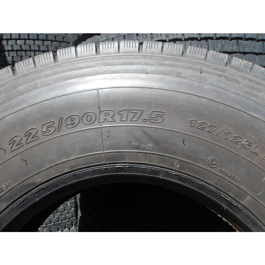 P635k-7 中古タイヤ 送料着払い 225/90R17.5 冬2本セット スタッドレス LT 127/125L 225/90-17.5 ...