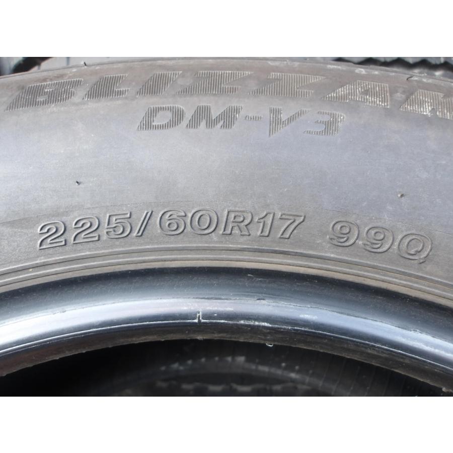 P946-5 中古タイヤ 送料無料 225/60R17 冬4本セット スタッドレス 99Q 225/60-17 225-60-17 ...