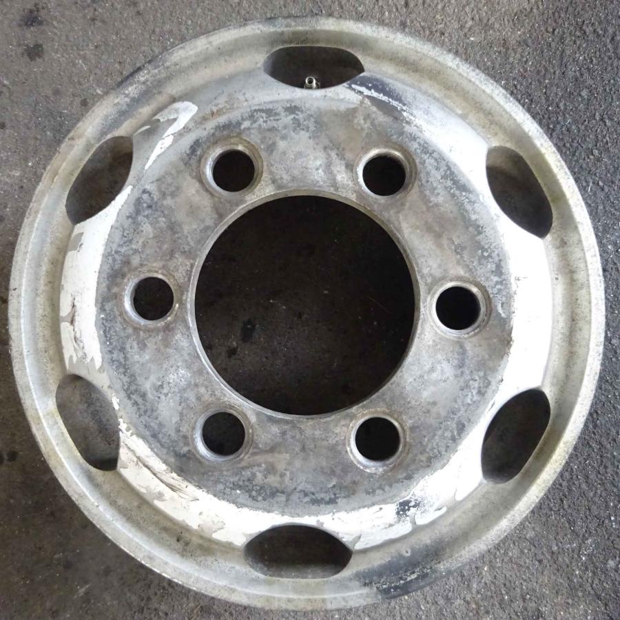 6本SET! NO,A3201 会社宛 送料無料 17.5×6.00 トラックアルミ 6穴 PCD 222.25mm ET+135 ハブ径 ...