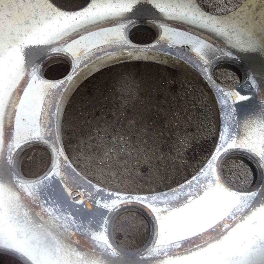 6本SET! NO,A3201 会社宛 送料無料 17.5×6.00 トラックアルミ 6穴 PCD 222.25mm ET+135 ハブ径 ...