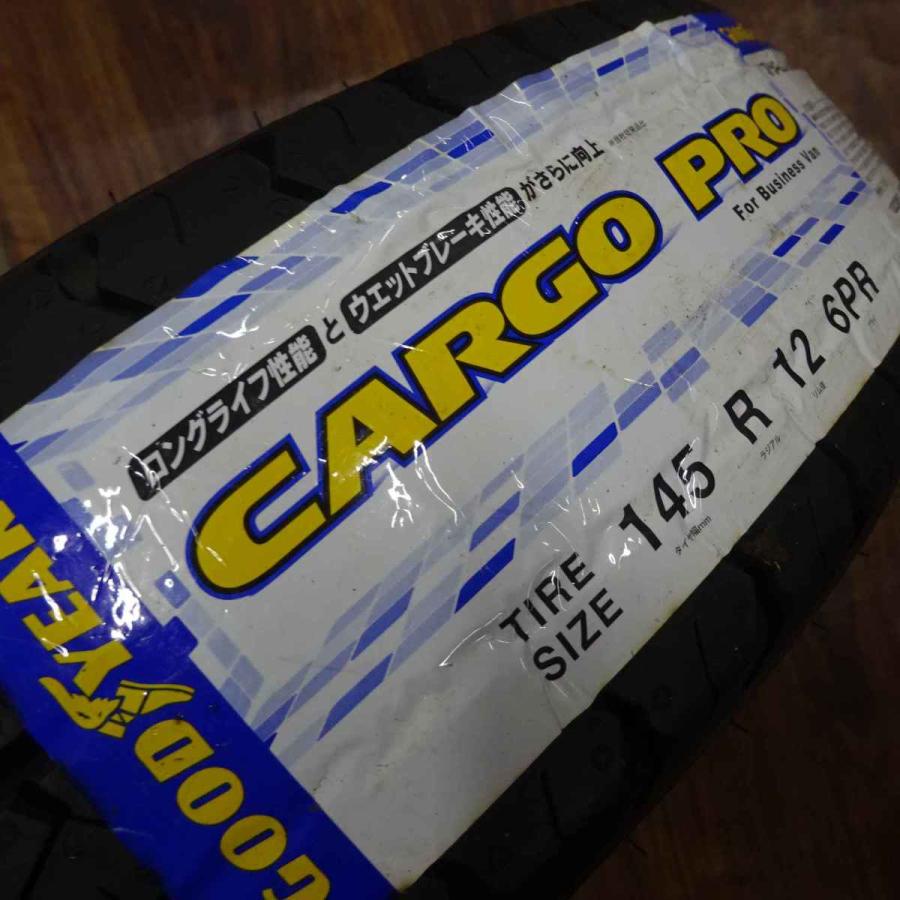 夏新品 2021年 4本SET NO,B4154 会社宛 送料無料 145R12×4J 6PR LT グッドイヤー カーゴプロ スチール 軽 ...