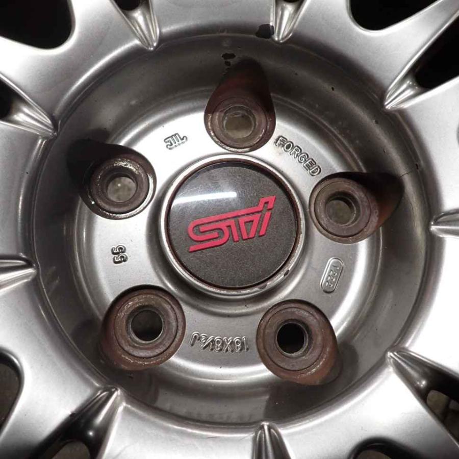 4本 会社宛 送料無料 18×8.5J スバル純正 アルミ SUBARU WRX STI OP GVB GRB 鍛造 FORGED BBS製 5穴 PCD 114.3mm 55 ハブ径56mm ...