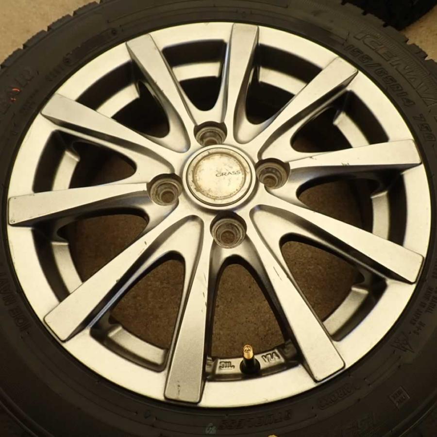 冬 新品 2023年製 4本SET 会社宛 送料無料 155/65R14×4.5J 75Q グッドイヤー アイスナビ 7 アルミ デイズ ...