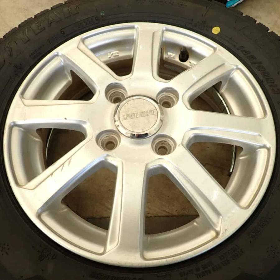 冬 新品 2023年 4本SET 会社宛 送料無料 145/80R13×4J 75Q グッドイヤー アイスナビ 7 アルミ プレオ モコ MRワゴン アルト ミラ NO,D3017 ...