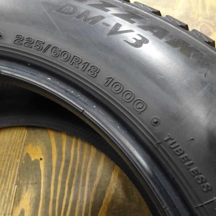 冬4本SET 会社宛 送料無料 225/60R18 100Q ブリヂストン ブリザック DM-V3 RAV4 ハリアー CR-V エクス ...