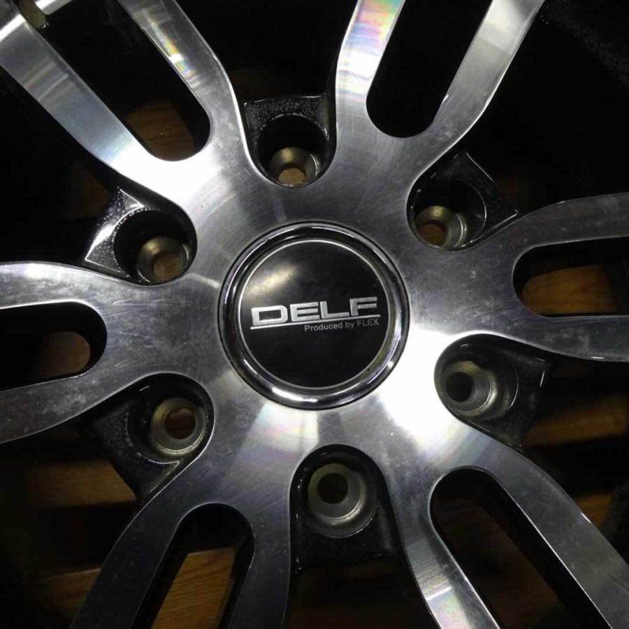 4本SET 会社宛 送料無料 17 ×6.5J フレックス DELF-02 アルミ 6穴 PCD 139.7mm +38 ポリッシュ ハイエース レジアス キャラバン NO,E0454 ...