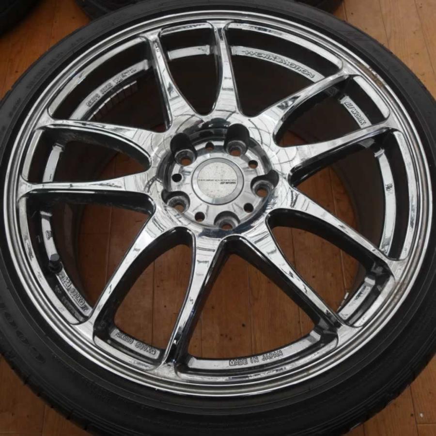 夏4本 会社宛 送料無料 225/40R18×7.5J グッドイヤー イーグル WORK EMOTION Kiwami エモーション 極アルミ ...