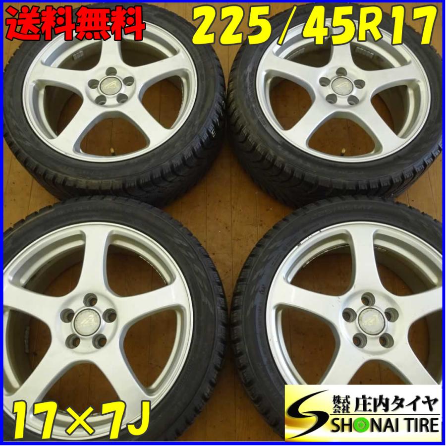 冬4本SET 会社宛 送料無料 225/45R17×7J 94T Nokian Tyres HAKKAPELIITTA R3 アルミ プリウス ...