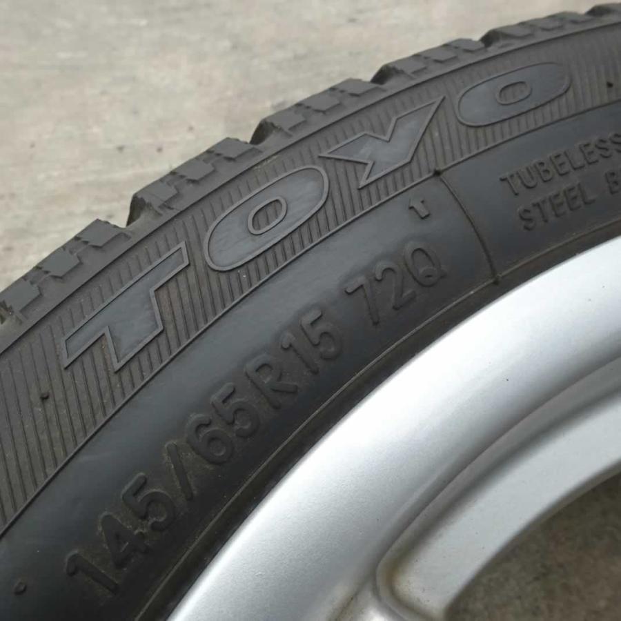 冬4本 会社宛 送料無料 145/65R15×4J 175/55R15×5J トーヨー TOYO オブザーブ ガリット GIZ アルミ 三菱 ...