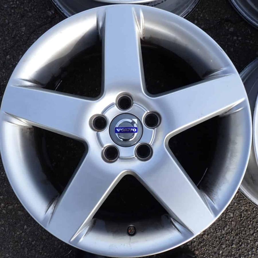 4本 会社宛 送料無料 17×7J VOLVO ボルボ V50 純正 アルミ ホイール 5穴 PCD 108mm +52.5 ハブ径63mm ...