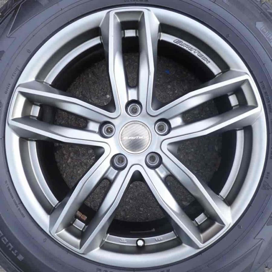 冬4本 会社宛 送料無料 225/60R17×7J 99Q ダンロップ WINTER MAXX WM02 2020年製 ユーロテック アルミ アウディQ3 A6 ティグアン NO,E5573 ...