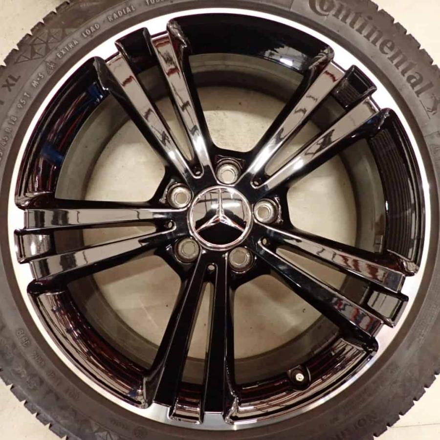 冬4本SET 会社宛 送料無料 225/45R18×7.5J 95T コンチネンタル NORTHCONTACT NC6 ベンツ W177 Aクラス 純正アルミ 店頭交換OK！NO,E7523 ...