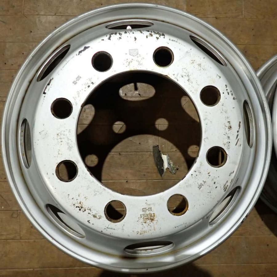 2本SET 会社宛 送料無料 19.5×6.75 JIS規格 トラック スチール ホイール 鉄 8穴 PCD 285mm 147 ハブ径 ...