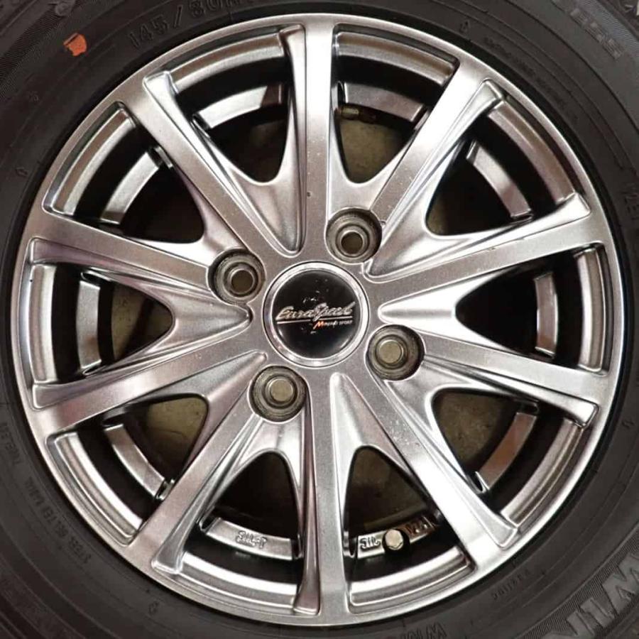 冬4本SET 会社宛 送料無料 145/80R13×4J 75Q ダンロップ WINTER MAXX WM02 アルミ トッポBJ プレオ MRワゴン アルト スペーシア NO,E9639 ...