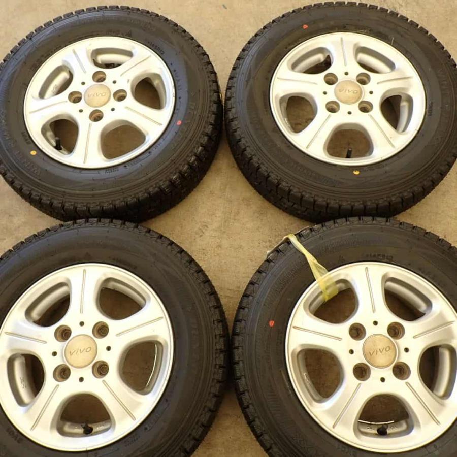 冬 新品 2023年製 4本SET 会社宛送料無料 145R12×4J 6PR LT ダンロップ WINTER MAXX SV01 アルミ サンバー 軽トラック バン貨物 NO,E9790 ...