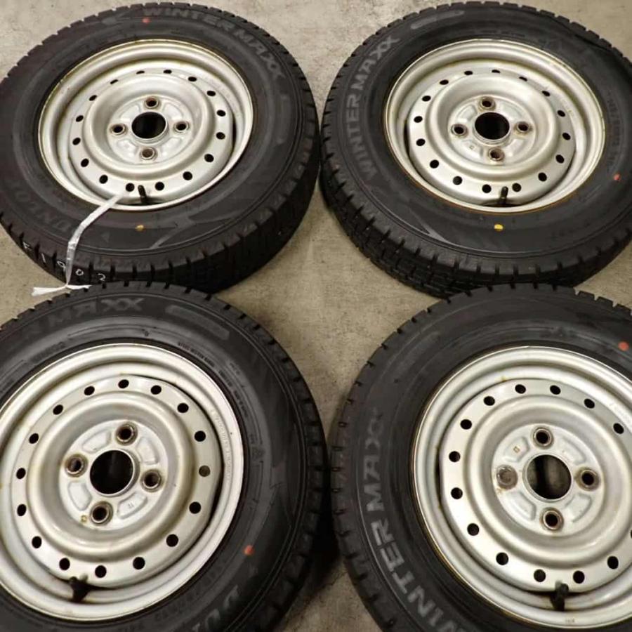 冬4本SET 会社宛 送料無料 145/80R12×4J 74Q ダンロップ WINTER MAXX WM02 2021年製 鉄 スチール エッセ ミラ 店頭交換OK 特価！ NO,F1902 ...