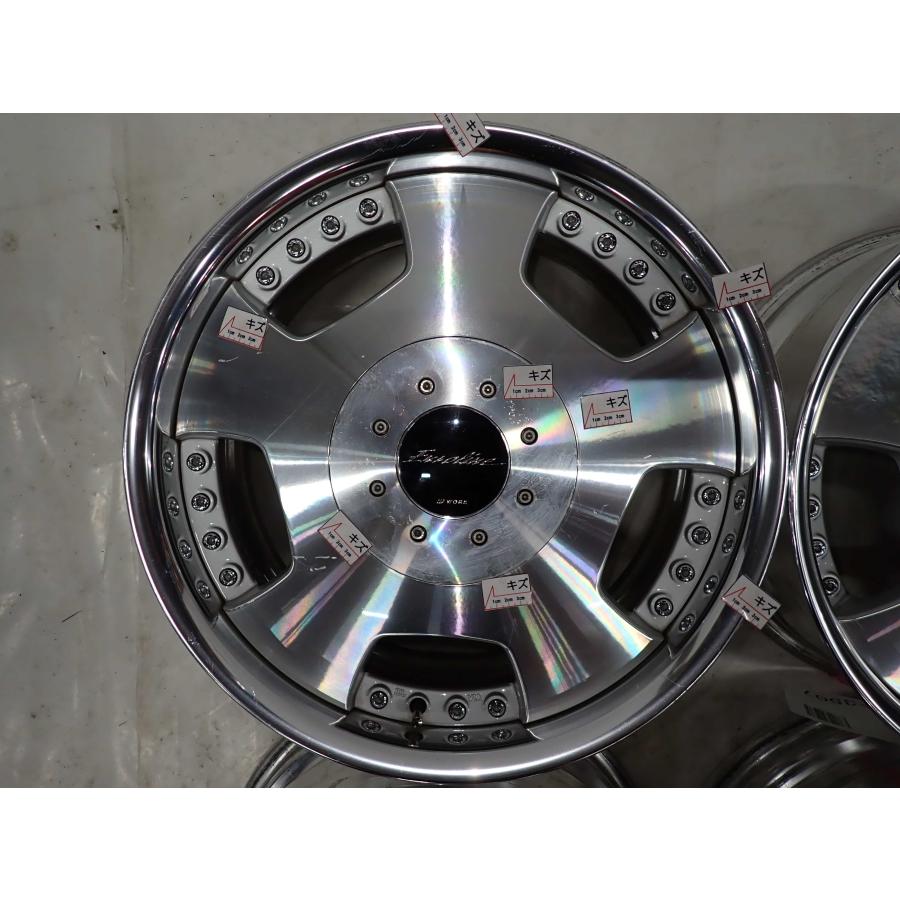 4本 会社宛 送料無料 18×8J WORK Euroline ワーク ユーロライン ディッシュ アルミ 6穴 PCD 139.7mm +30 ...