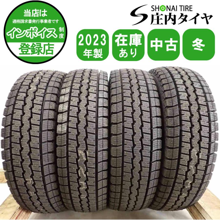 冬4本SET 会社宛送料無料 145R12 6PR LT ダンロップ WINTER MAXX SV01 2023年製 残り溝95％ ハイゼット アトレー 軽トラック 特価 NO,F4345 ...