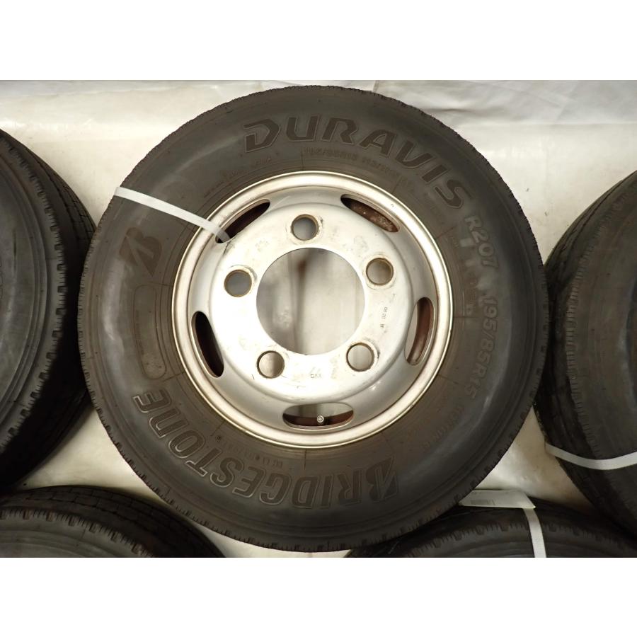 キャンター用 スチール付き 夏 6本SET 会社宛 送料無料 195/85R15×5 113/111 LT ブリヂストン DURAVIS ...
