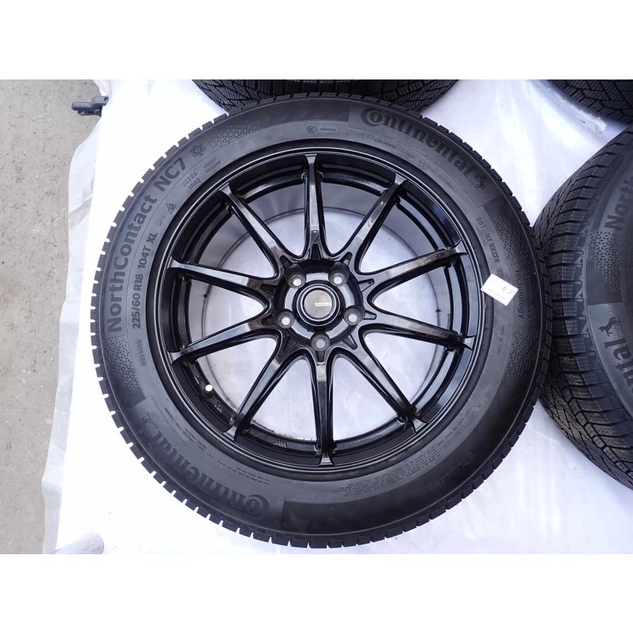 冬4本SET 会社宛送料無料 225/60R18×8J 104T コンチネンタル NorthContact NC7 2024年製 アルミ ...