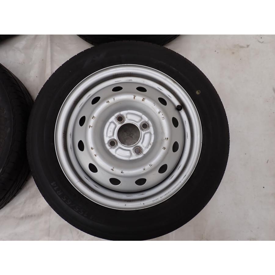 夏4本SET 会社宛 送料無料 155/65R14×4.5J 75S ブリヂストン ネクストリー 2021年製 スチール N-BOX デイズ ...