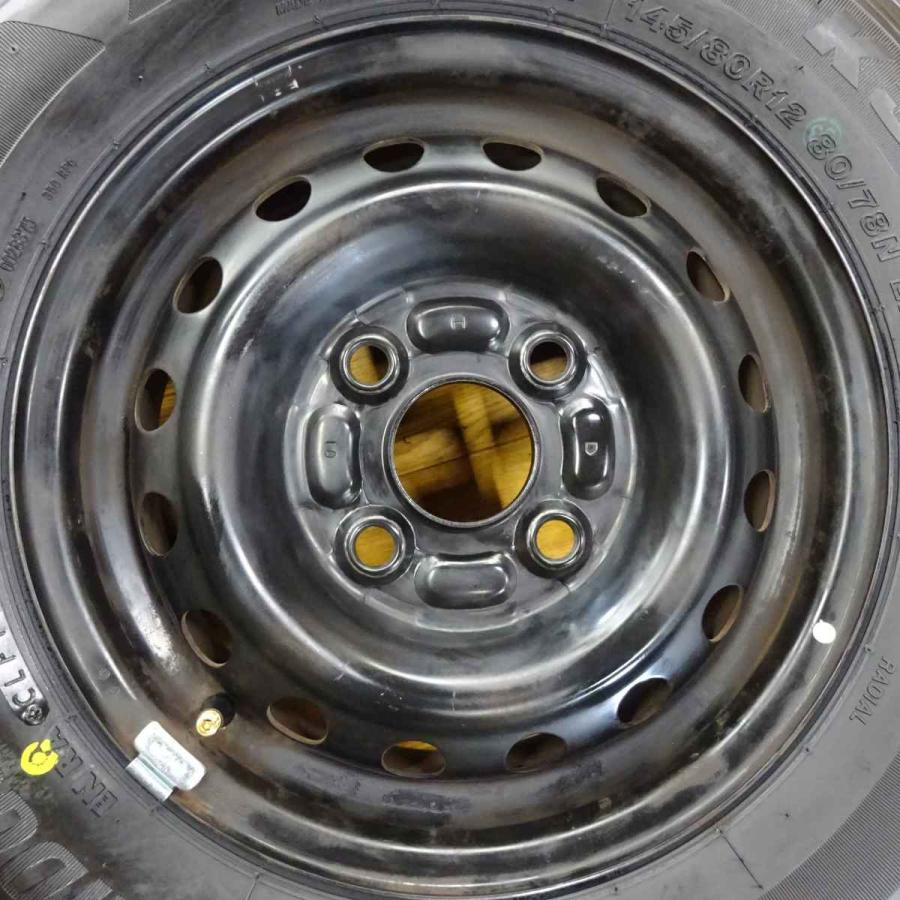 夏 新品 2022年製 4本 会社宛 送料無料 145/80R12×4J 80/78 LT BRIDGESTONE ブリヂストン K370 ...