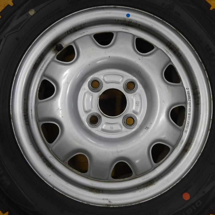 冬4本SET 会社宛 送料無料 165/70R14×4.5J 81Q ダンロップ WINTER MAXX WM01 スチール Kei ラピュタ スイフト ソリオ 店頭交換OK NO,X8772 ...