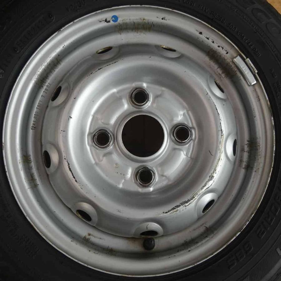 夏4本SET 会社宛 送料無料 135/80R12×4J 68S ダンロップ EC201 スチールホイール AZワゴン キャロル アルト ツイン ワゴンR ミラ NO,Z8213 ...