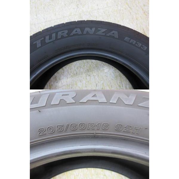 BS TURANZA ER33 205/60R16 19年製造 中古4本セット プリウスα ノア ヴォクシー SAI ジューク ステップワゴン ...