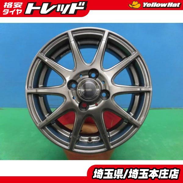 送料無料 4本セット 14インチ アルミホイール weds TIRO 4.5j 4H100 +45 ワゴンR ムーヴ ウェイク スペーシア ミラココア ラパン 本庄 : e014 ...