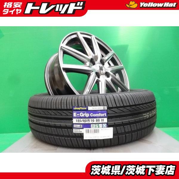 グッドイヤー ノート e-POWER E13 新品 SEIN 16インチ 5.5J +50 GOODYEAR Comfort 185/60R16 4本 セット 日産 13型 epower ...