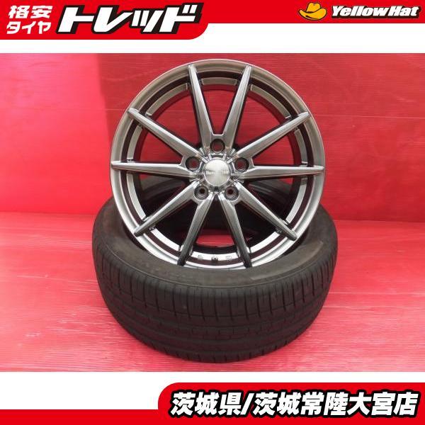 PIRELLI プリウスα リーフに HS-08 グレー 17インチ 7J+38 23年製 ピレリ P7EVO PERFORMANCE 215 ...