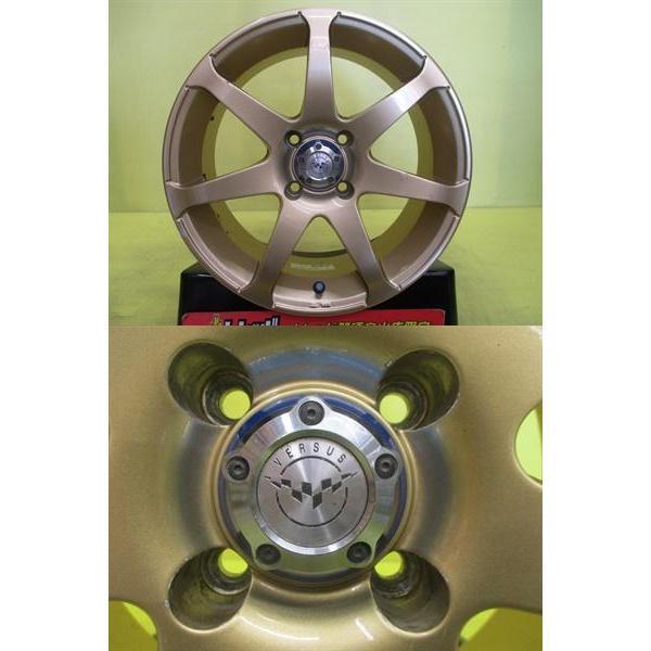 中古アルミホイール 4枚 15インチ レイズ ヴェルサス カンピオナート SS7 6.5J 15 4/100 +35 ゴールド 専用ナット欠品 カスタム軽カー : e037-00073619 ...