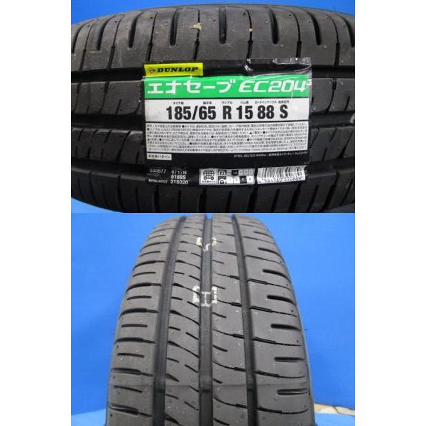 DUNLOP 中古 アルミ 15インチ 5.5J +50 4H100 JOKER 新品夏タイヤ ダンロップ EC204 185/65R15 4本セット価格 コンパクトカー アクア ノート フリ ...