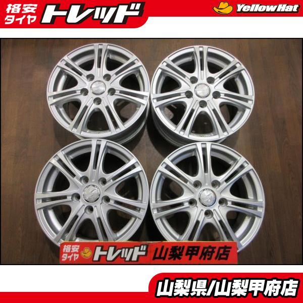 送料無料 お買い得 中古アルミホイール 4枚 STRANGER ストレンジャー 15インチ 6.0J +53 5H 114.3 80系 ...