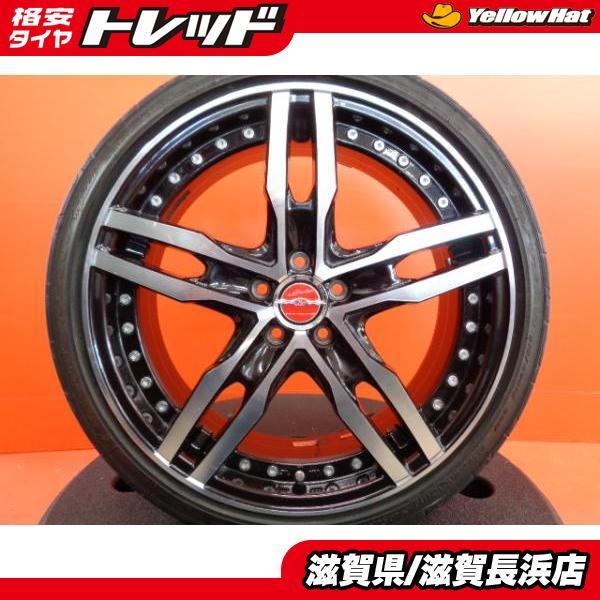 グッドイヤー 中古 KYOHO SHALLEN XF-55 MONOBLOCK 18インチ 5H-100 GY LS2000 215/40R18 2021年製 4本セット シャレン 夏タイヤ ...