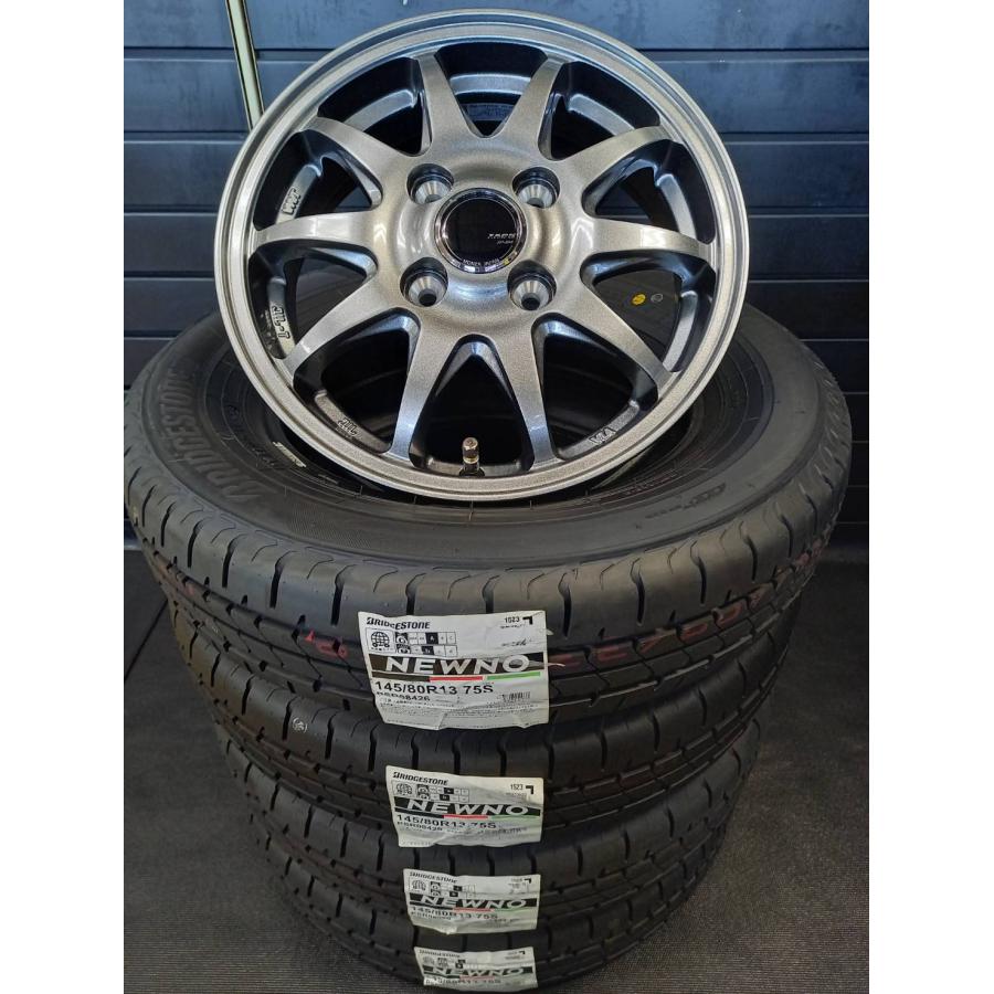 【2025年製】ブリヂストン NEWNO 145/80R13+JP202 4Jx13 +42 4H100 タイヤ・ホイール4本SET 軽自動車用 : tire.com - 通販 - Yahoo ...