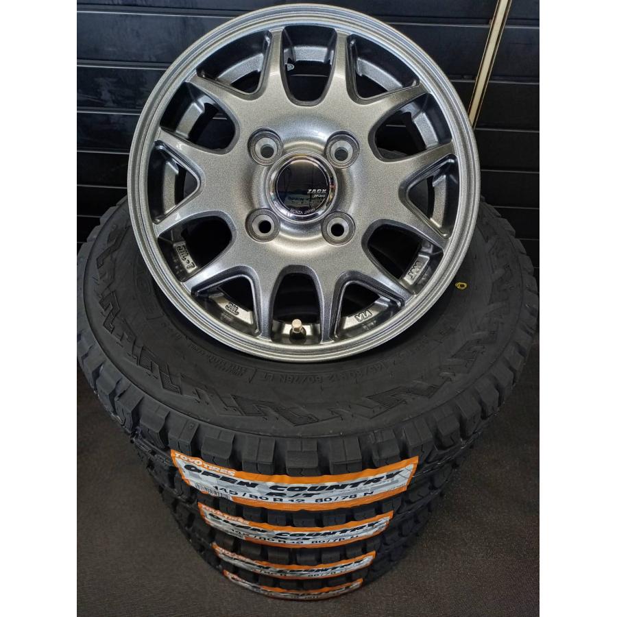 【2024年製】TOYO OPEN COUNTRY R/T 145/80R12 80/78+JP202 4Jx12 +42 4H100 タイヤ・ホイール4本SET 車検対応 安心のJWL-T ...
