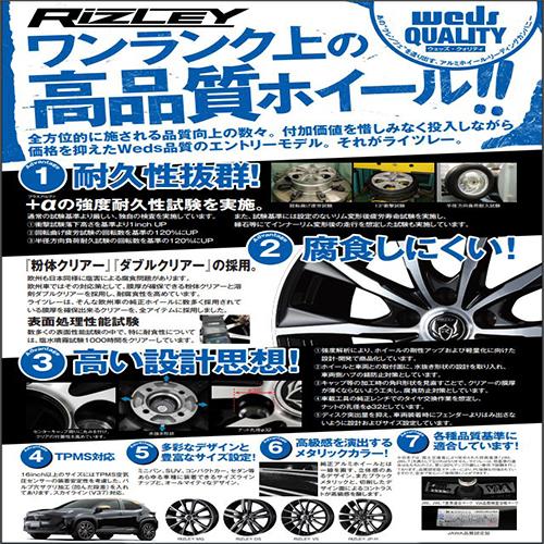 WEDS ウェッズ ライツレー MG 12インチ 4.00B JWL-T P.C.D:100 4穴 インセット：42 ブラックメタリックポリッシュ ホイール4本セット 軽トラ ハイゼット 等に ...