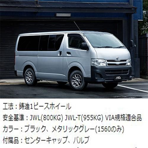 マルカサービス ROAD MAX ロードマックス KG25 15インチ 6.0J P.C.D:139.7 6穴 インセット：33 メタリックグレー ホイール4本セット ハイエース 200系 ...
